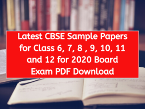 CBSE Sample Papers for Class 6, 7, 8 , 9, 10, 11 and 12 for 2022 Board ...